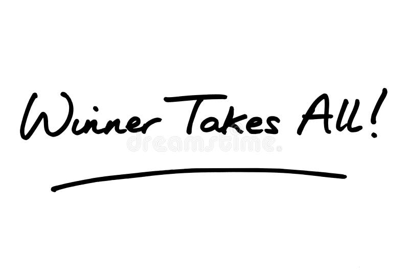 Winner Takes All stock illustration. Illustration of signage - 206214273