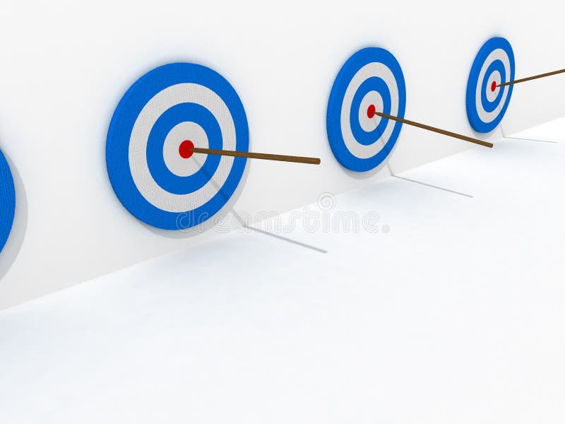 Winner target in series stock illustration. Illustration of aiming ...