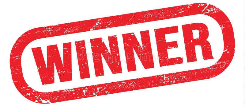 WINNER, Text on Red Rectangle Stamp Sign Stock Illustration ...