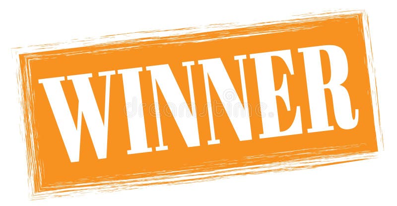 WINNER Text Written on Orange Stamp Sign Stock Illustration ...
