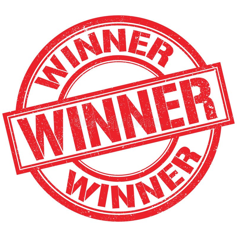 WINNER Text Written on Red Stamp Sign Stock Illustration - Illustration ...