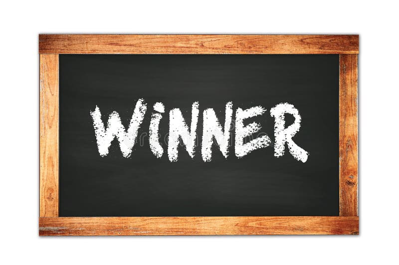 WINNER Text Written on Wooden Frame School Blackboard Stock ...