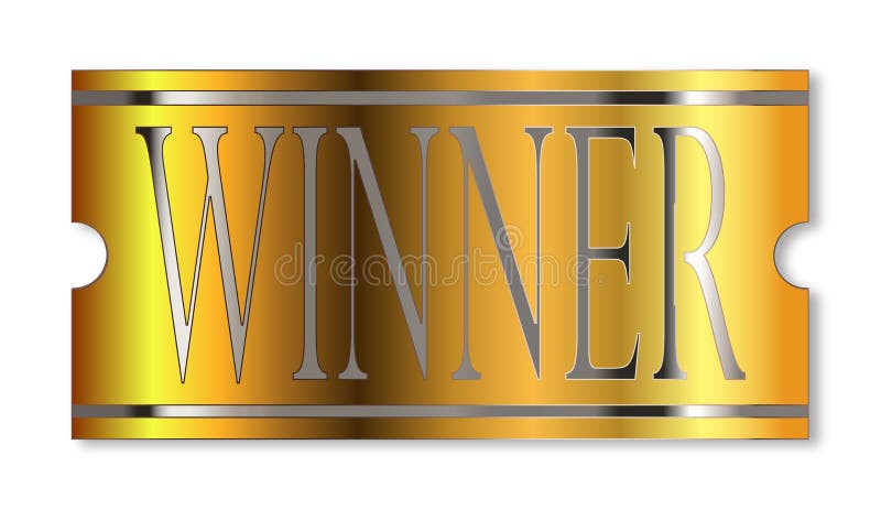 Golden Ticket winner stock vector. Illustration of isolated - 112748568