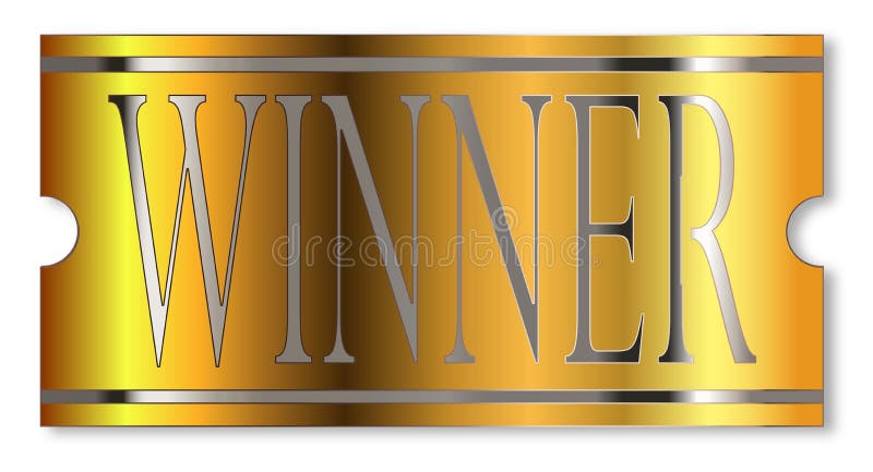 Golden Ticket winner stock vector. Illustration of isolated - 112748568