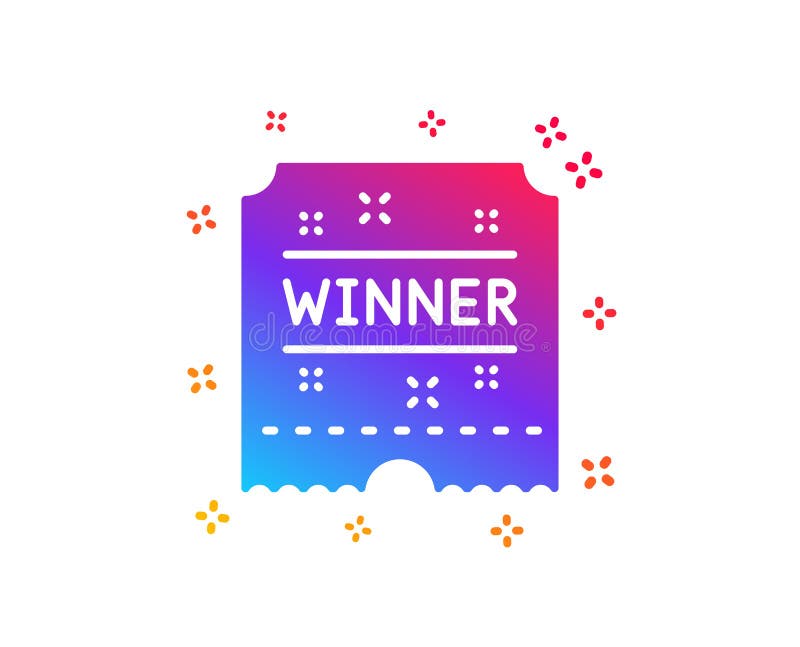 Winner Ticket Icon. Amusement Park Award Sign. Vector Stock Vector ...