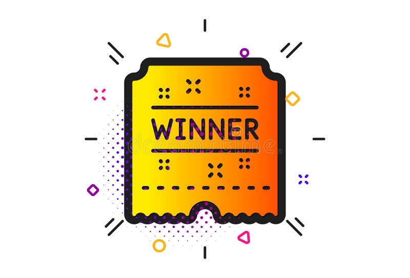 Winner Ticket Icon. Amusement Park Award Sign. Vector Stock Vector ...