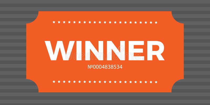 Winner Ticket White Background Stock Illustrations – 1,178 Winner ...