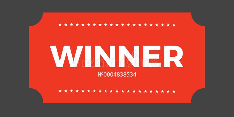 Winner Ticket White Background Stock Illustrations – 1,178 Winner ...