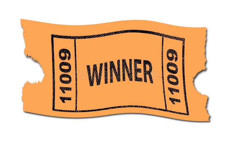 Raffle Ticket Isolated stock vector. Illustration of graphic - 112748695