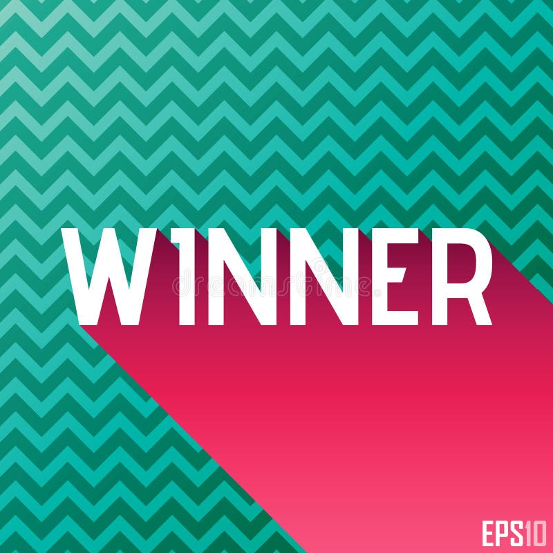 Winner Tittle Design Graphics. Vector Elements. Chevron Background ...