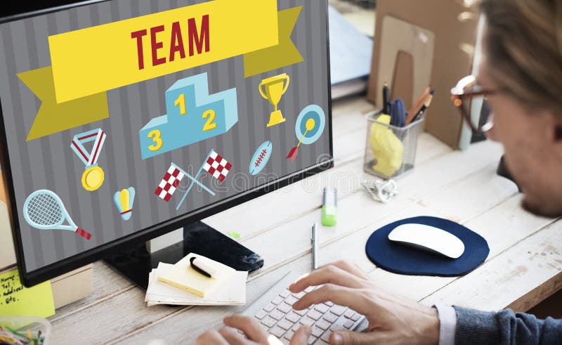 Winner Training Team Sport Event Graphic Concept Stock Image - Image of ...