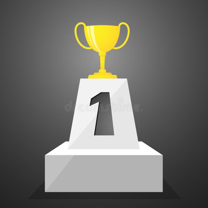 Winner. trophy on the base stock vector. Illustration of place - 270002766