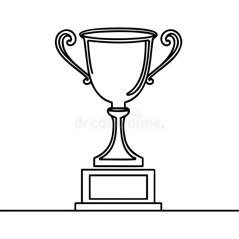 Trophy One Line Drawing Stock Illustrations – 878 Trophy One Line ...