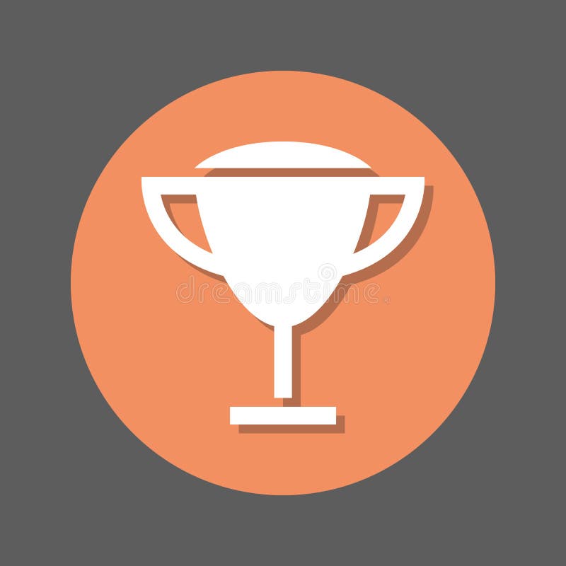 Winner, Trophy, Prize Flat Icon. Round Colorful Button, Circular Vector ...