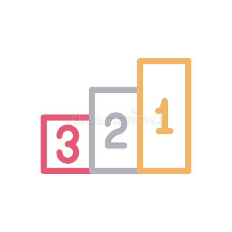 Winner Vector Color Line Icon Stock Vector - Illustration of success ...