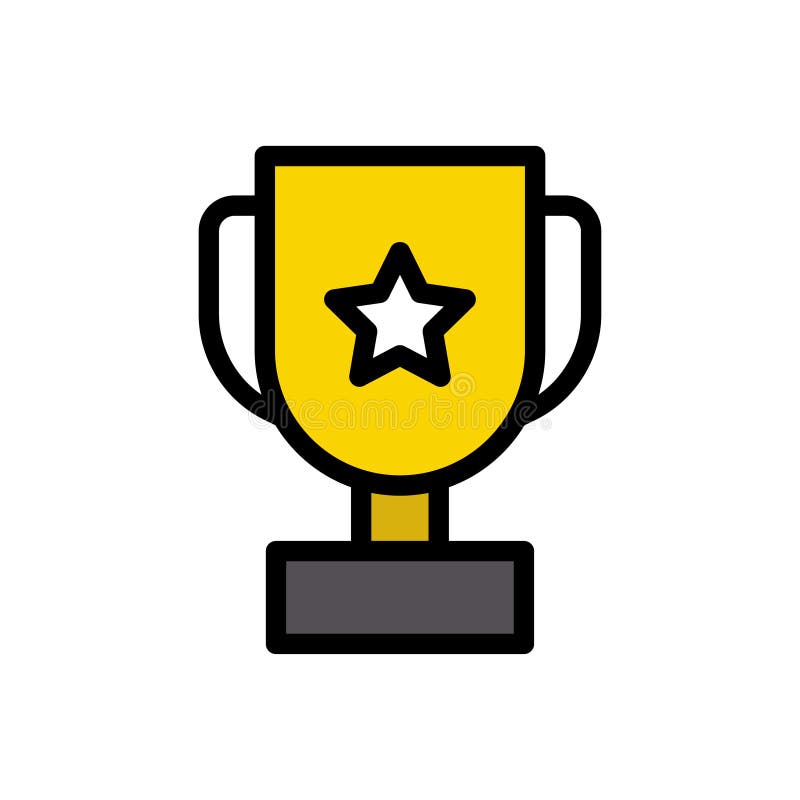 Winner Vector Color Line Icon Stock Vector - Illustration of trophy ...