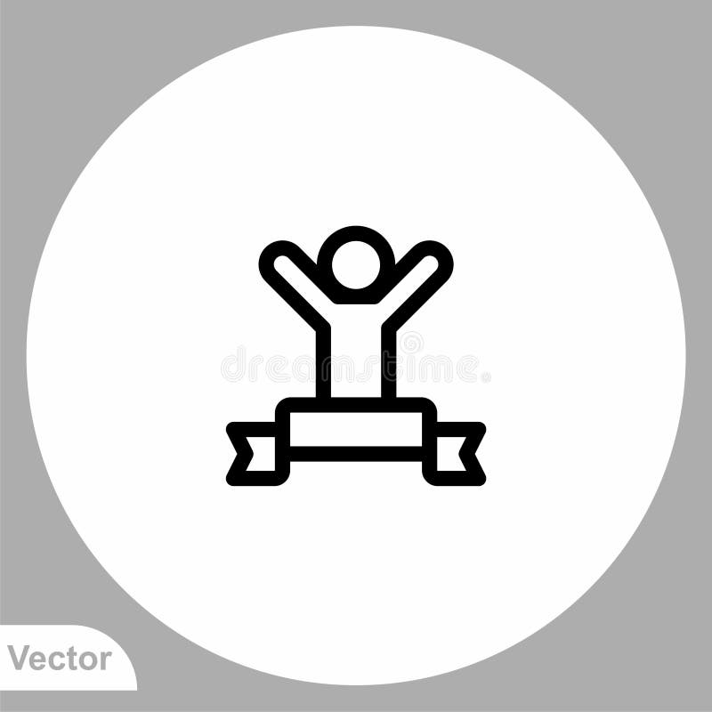 Winner Vector Icon Sign Symbol Stock Vector - Illustration of quality ...