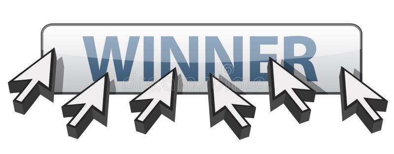 WInner Web Button Concept Illustration Stock Vector - Illustration of ...