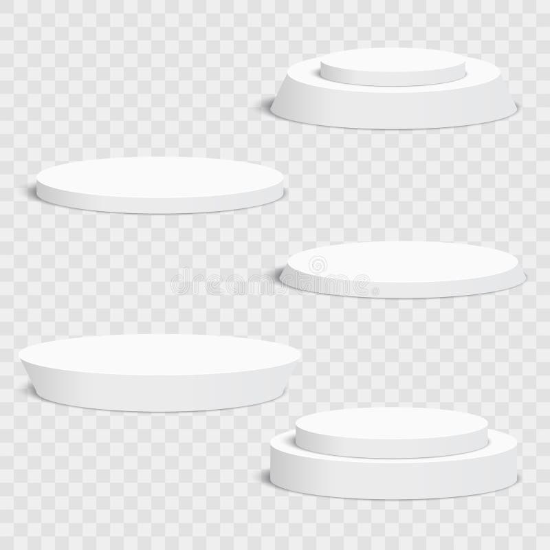 Winner White Podiums or Exhibition Pedestals, Two-stepped Scenes ...