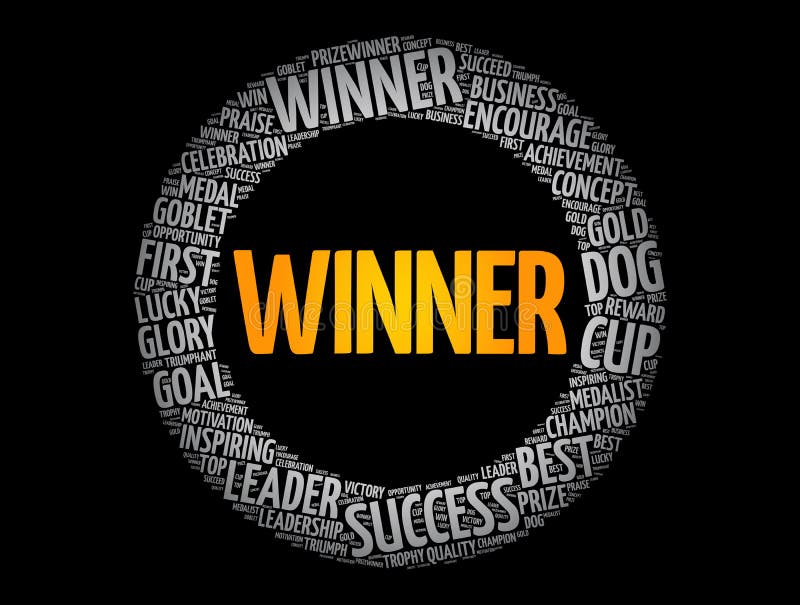 Winner Word Cloud Collage, Concept Background Stock Illustration ...