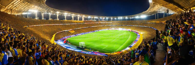 Winners Cup on the Football Field. Selective Focus Stock Image - Image ...