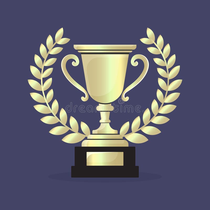 Winners Cup in White Gold Color Vector Illustration Stock Illustration ...