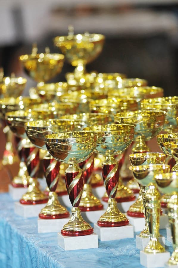 Winners cups stock photo. Image of prize, competition - 46286824
