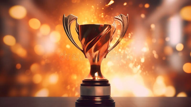 Winners golden cup stock illustration. Illustration of goal - 281853728