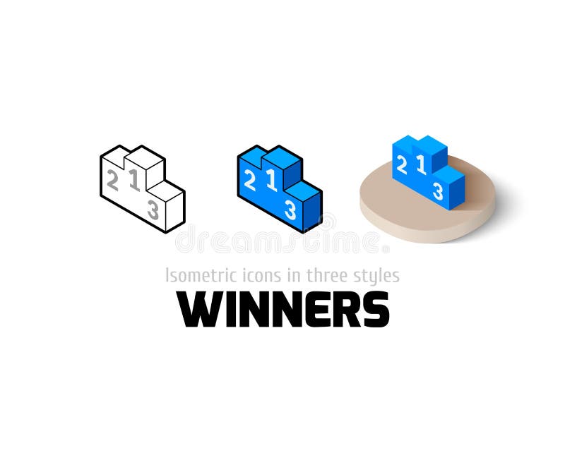 Winners Icon in Different Style Stock Vector - Illustration of ...