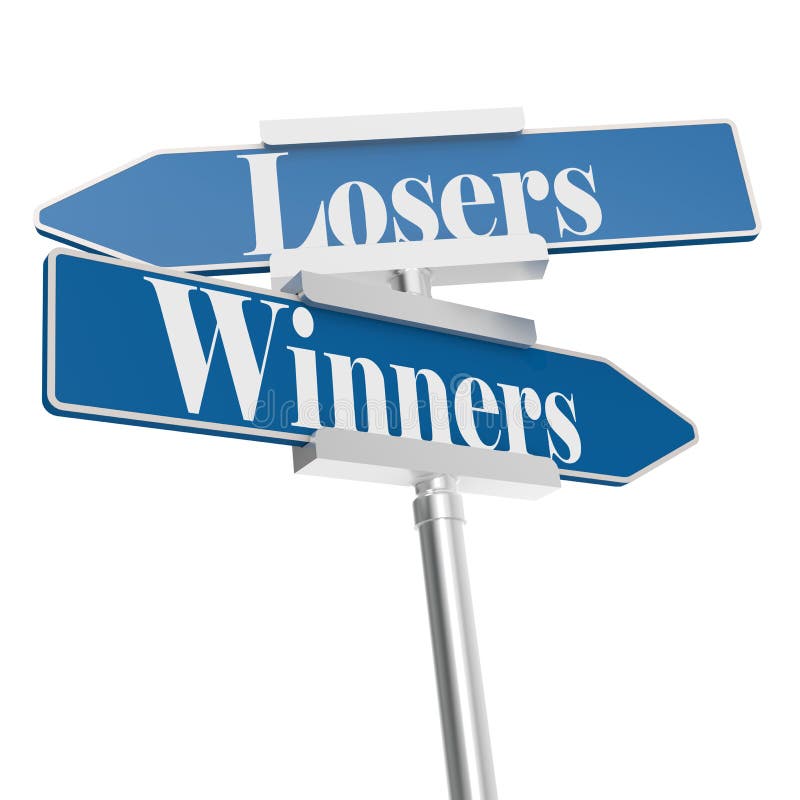 Winners or Losers signs stock illustration. Illustration of ambition ...