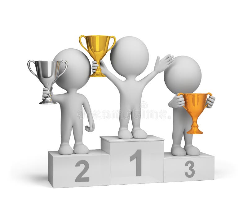 Podium For The Winners. 3d Image. Stock Illustration - Illustration of ...