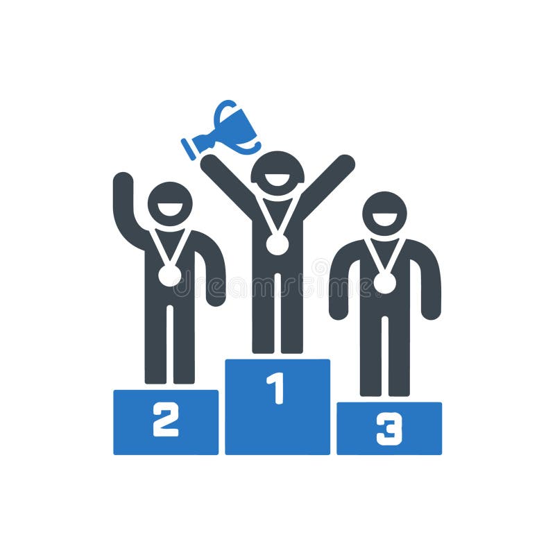 Winners Podium Celebration Icon Stock Vector - Illustration of ...