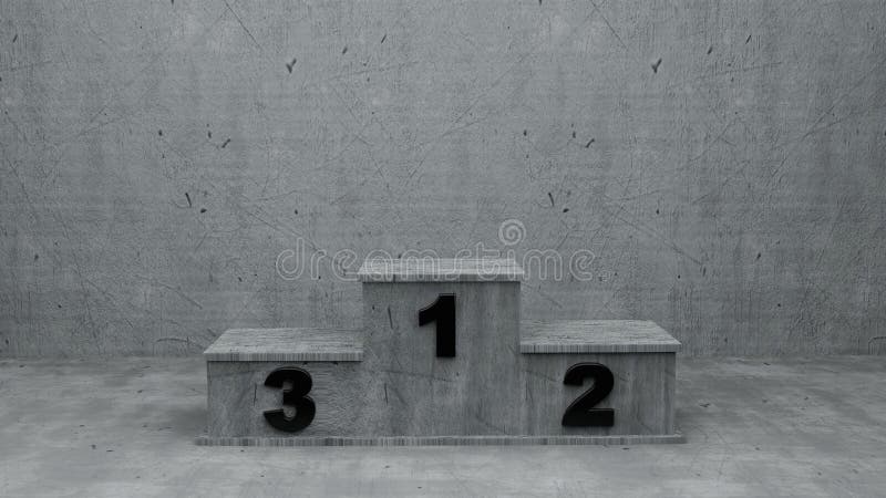 Winners Podium Illustration , 3d Rendering Stock Illustration ...