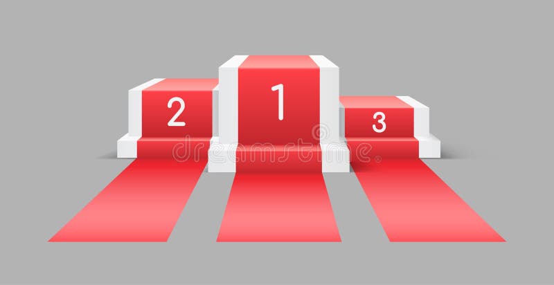 Winners First Second Third Place Award Podium Stock Illustrations ...