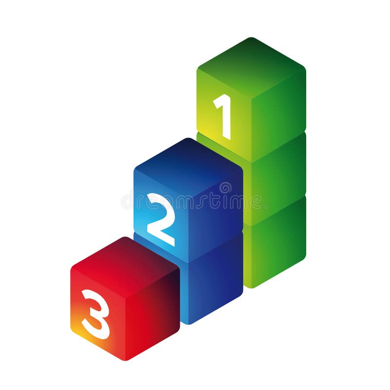 Winners Podium Vector Cubes Stock Vector - Illustration of ceremony ...