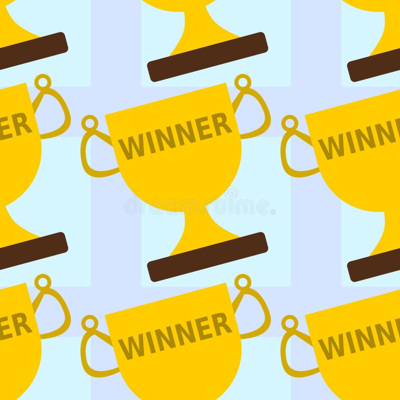Winners Trophy Seamless Background Design Stock Illustration ...