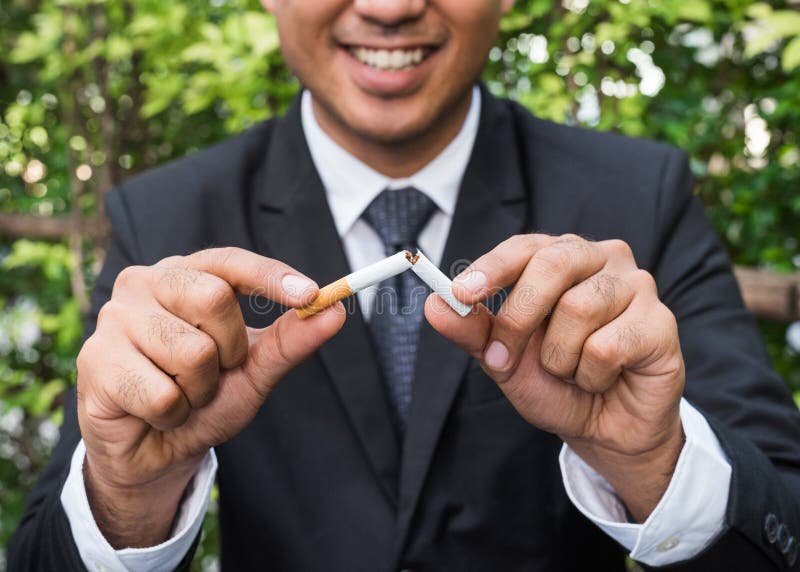 Addicted Man To Smoking and Drinking Stock Image - Image of nicotine ...