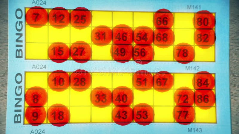 Winning Bingo Ticket Fills Up and Glows Stock Footage - Video of ...