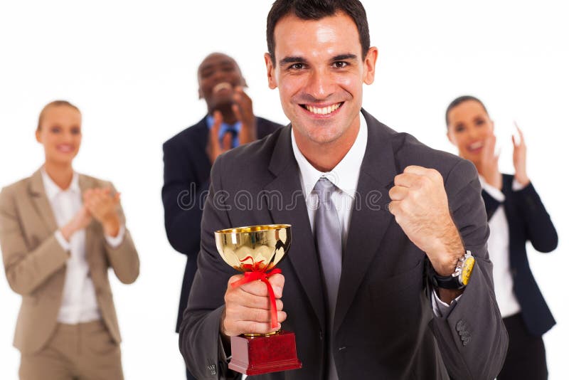 Team winning award stock image. Image of dressed, award - 32089585