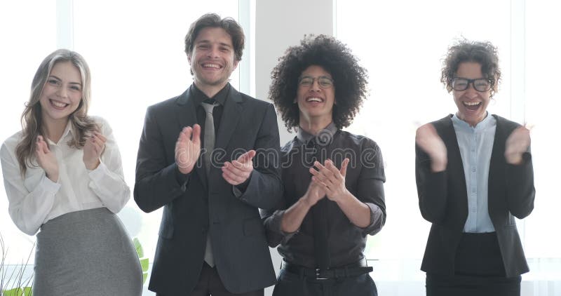 Winning Business Team Celebrating Success Stock Video - Video of ...