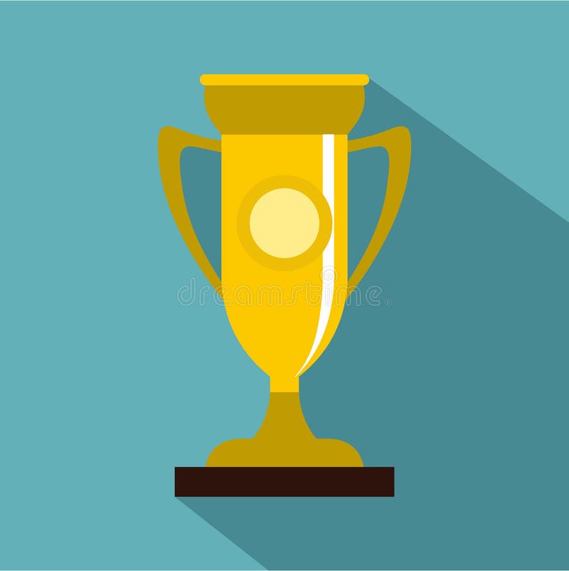 Winning Cup Icon, Flat Style Stock Vector - Illustration of flat ...