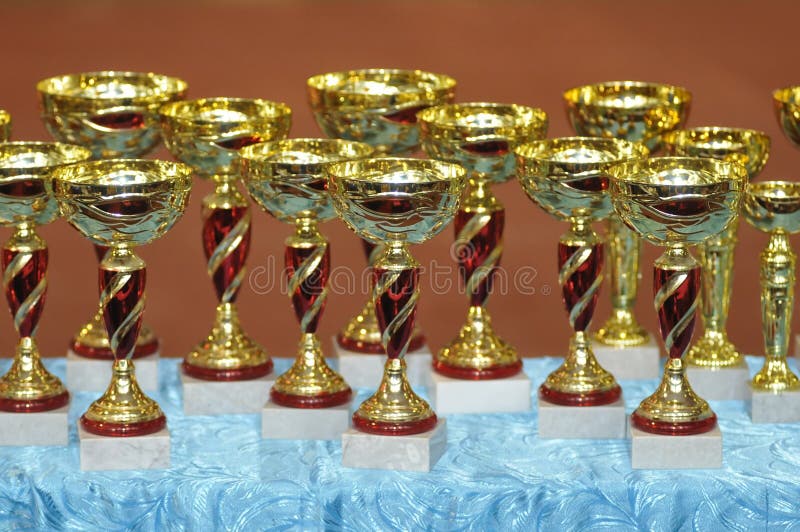 Winning cups stock photo. Image of reflection, sport - 48353866