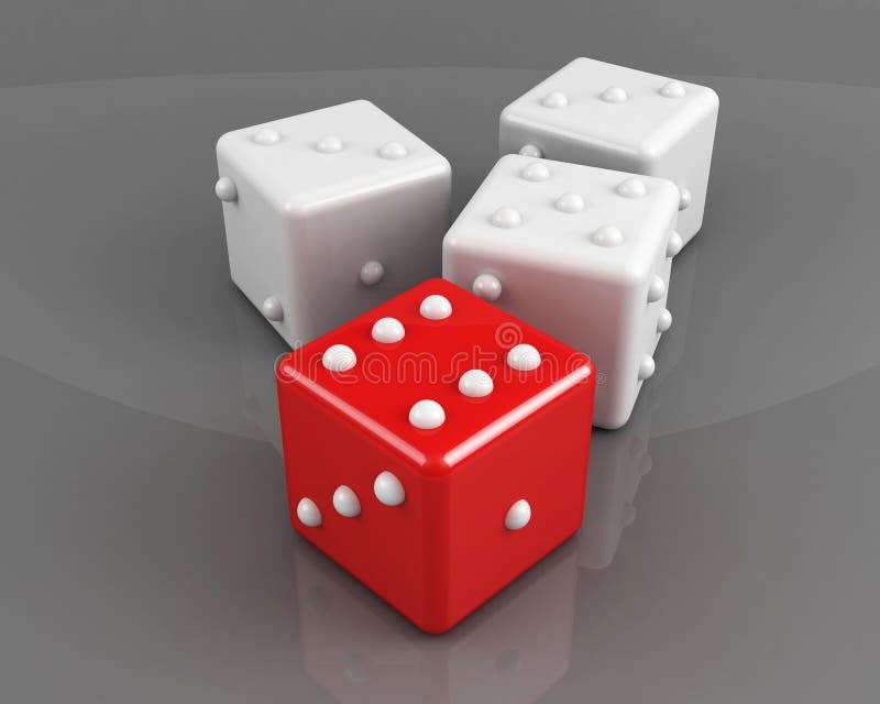 Dices Winning Leadership Concept Stock Illustration - Illustration of ...
