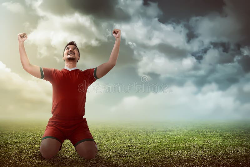 Winning football player stock image. Image of athlete - 71447295