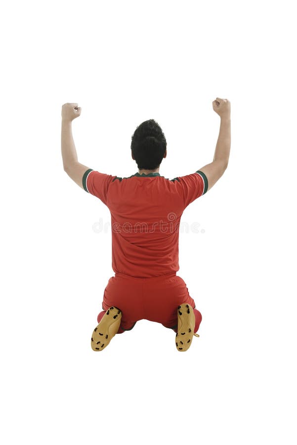 Winning Football Player after Scoring Stock Image - Image of people ...