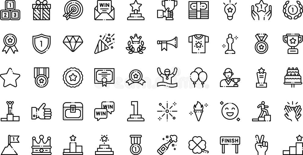 Winning Icons High-Quality Vector Icons Collection with Editable Stroke ...