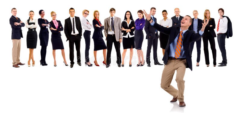 Winning Leader and the Team Stock Image - Image of males, person: 15590277