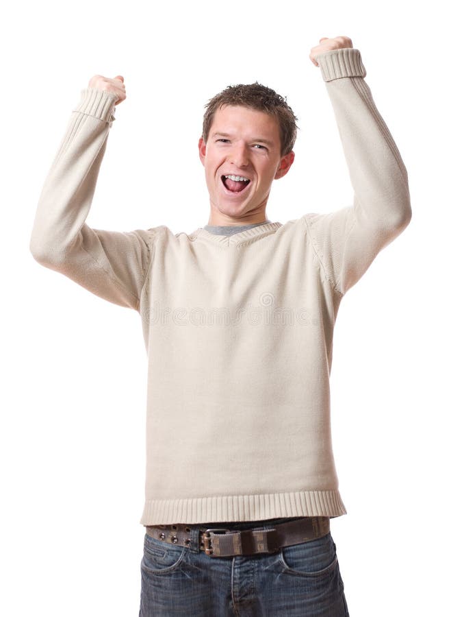 Winning man stock image. Image of joyful, happy, expression - 16955681