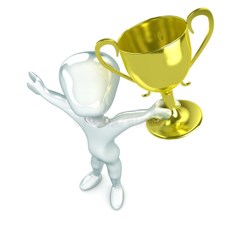 Winning Man stock illustration. Illustration of presentation - 23939369