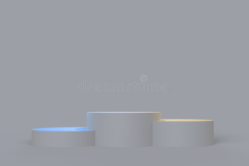 Winning Platform of the Three Centers 3D Rendering Stock Illustration ...